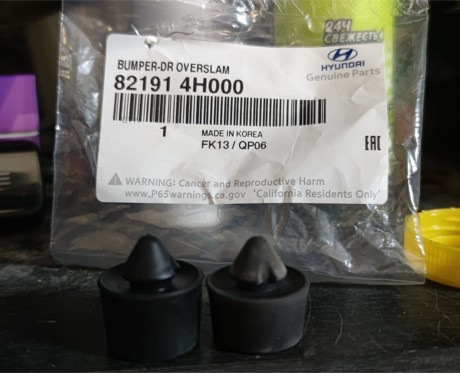 Замена отбойников на сдвижных дверях. — Hyundai Grand Starex, 2,5 л ...