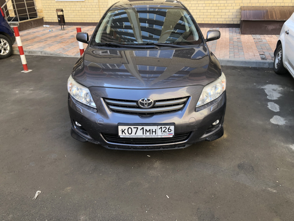 Сплиттер бампера переднего — Toyota Corolla (140/150), 1,6 л, 2008 года ...
