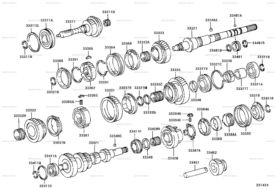 #2369. — 33-05 — R154. Transmission gear — Шестерни, валы. — DRIVE2