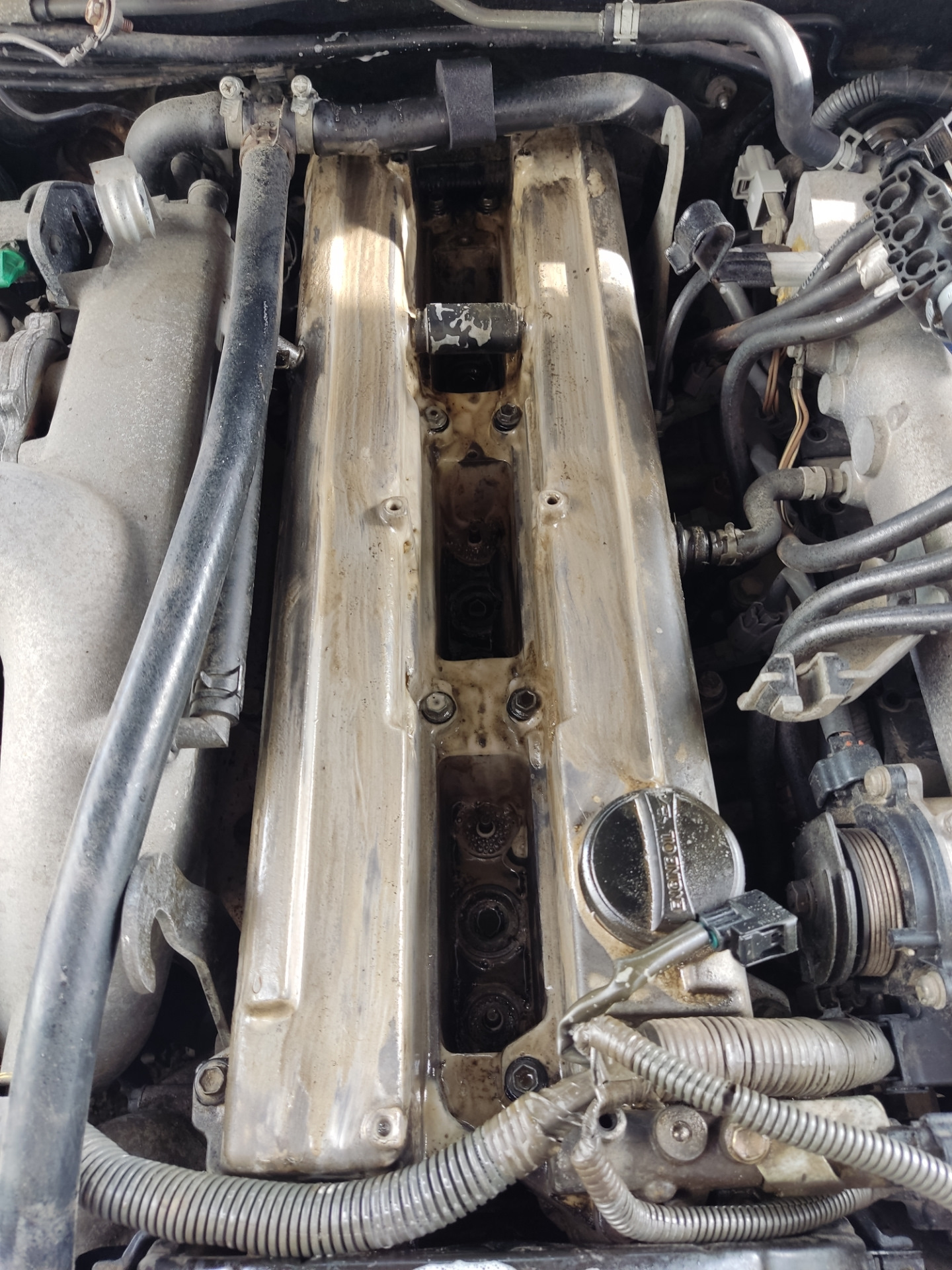 Регулировка зазоров клапанов. — Toyota Mark II Blit, 2,5 л, 2005 года ...