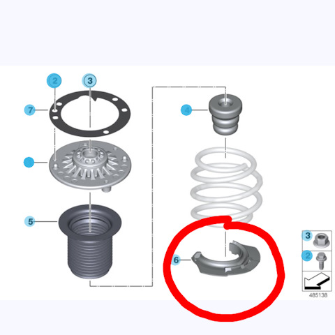 31336764372 Изолирующ.прокладка пружины Нж BMW | Запчасти на DRIVE2