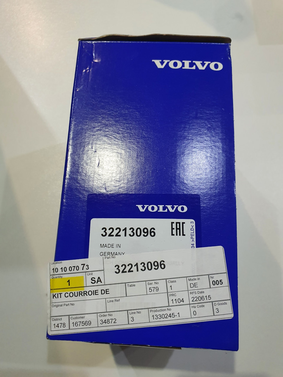 32213096 Комплект ремней ГРМ для VOLKSWAGEN Volvo | Запчасти на DRIVE2