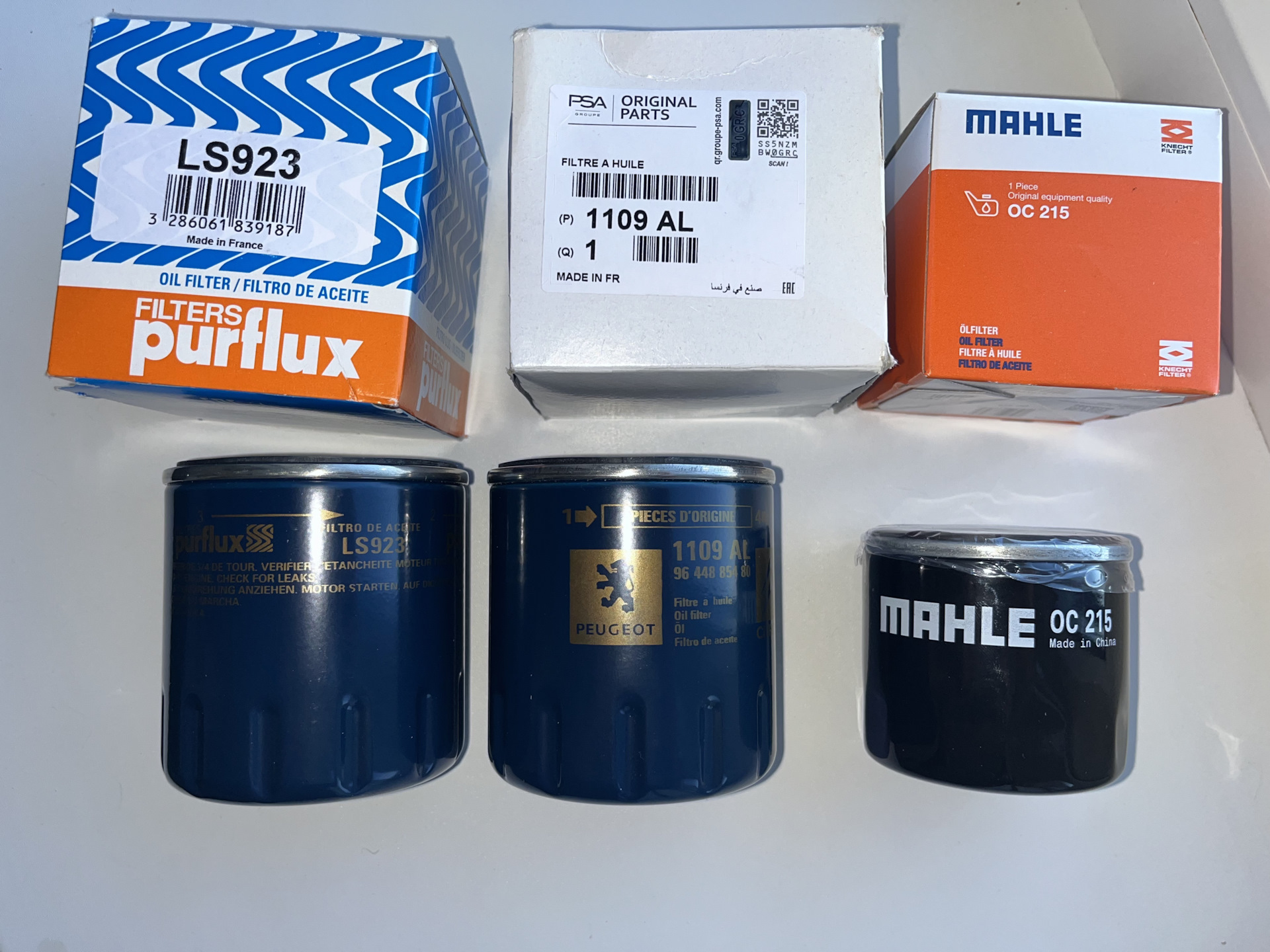 Сравнение масляных фильтров PSA 1109AL и Purflux LS923 — Peugeot 307 SW ...