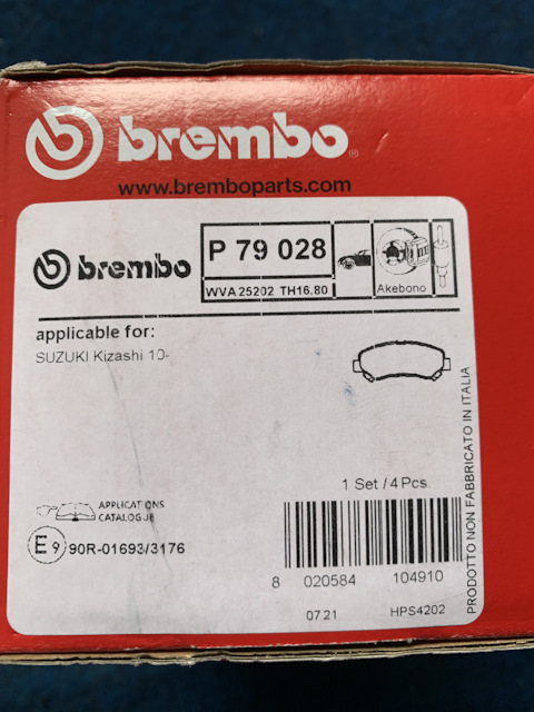 P79028 Тормозные колодки brembo | Запчасти на DRIVE2