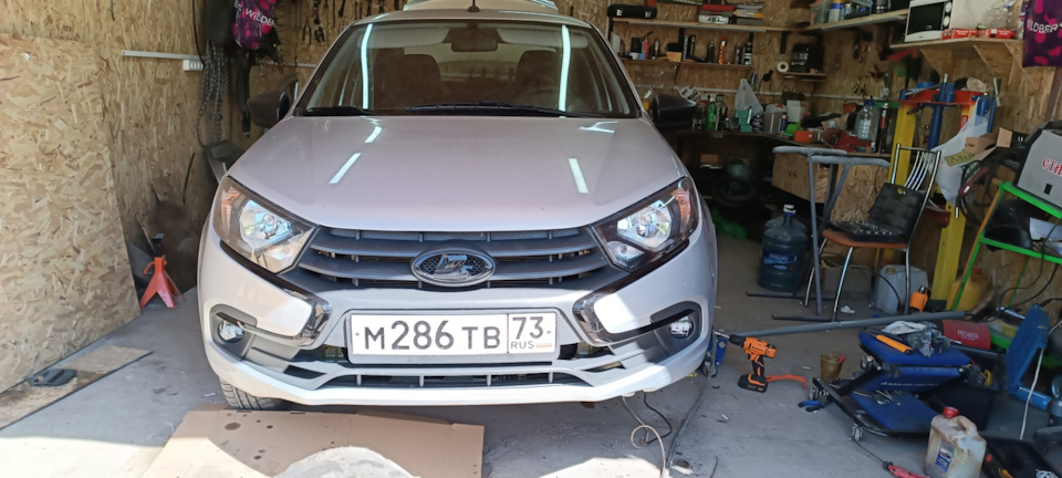 #4. ПТФ LED — Lada Гранта (2G) FL, 1,6 л, 2021 года | аксессуары | DRIVE2
