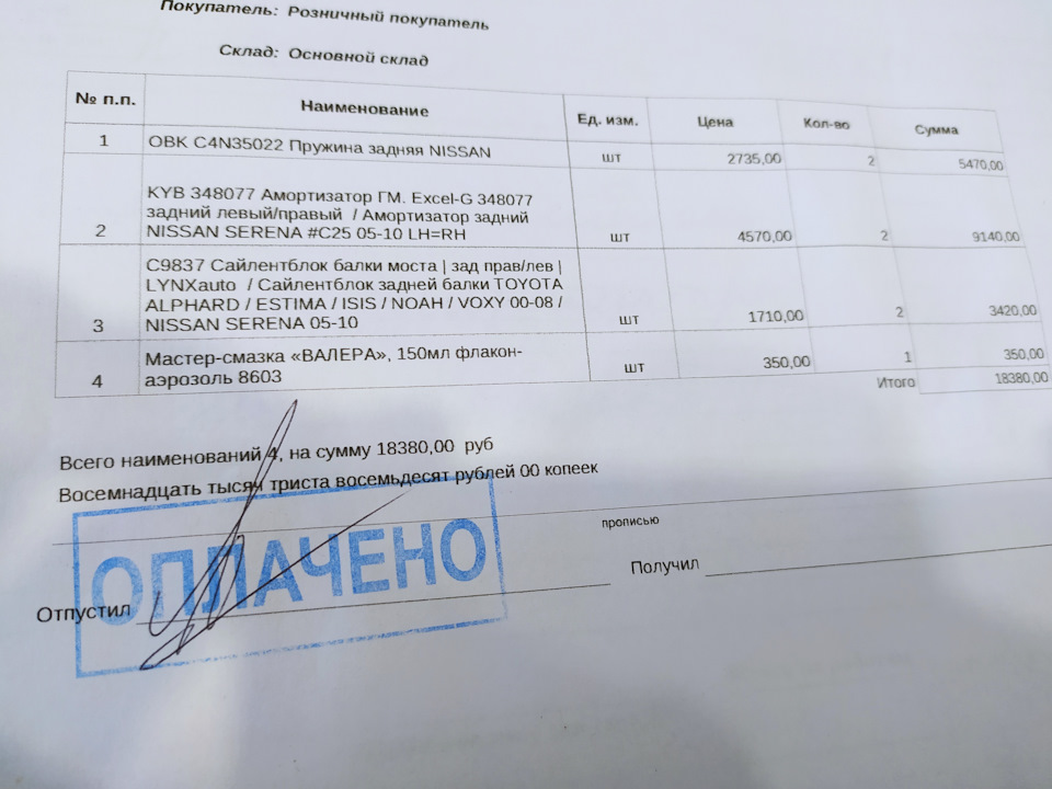 Ремонт подвески, замена колодок и дворников — Nissan Serena Mk III (C25 ...