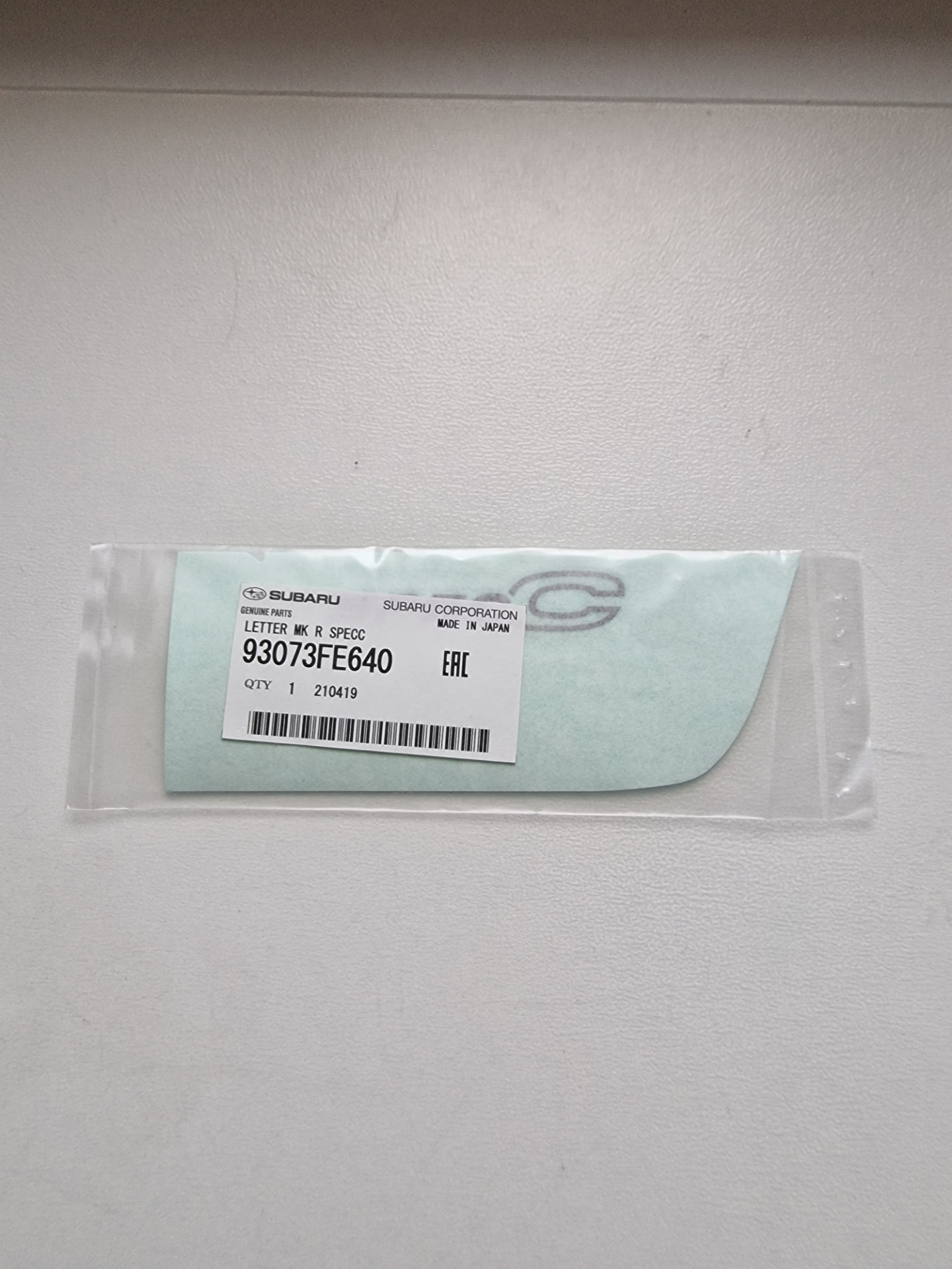 Шильдики и декали — Subaru Impreza WRX STI (GD), 2 л, 2004 года ...