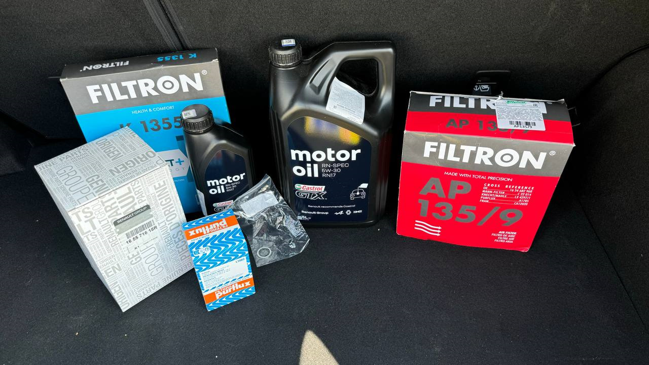 Первое ТО после покупки авто (замена м.масла и всех фильтров) — Renault ...