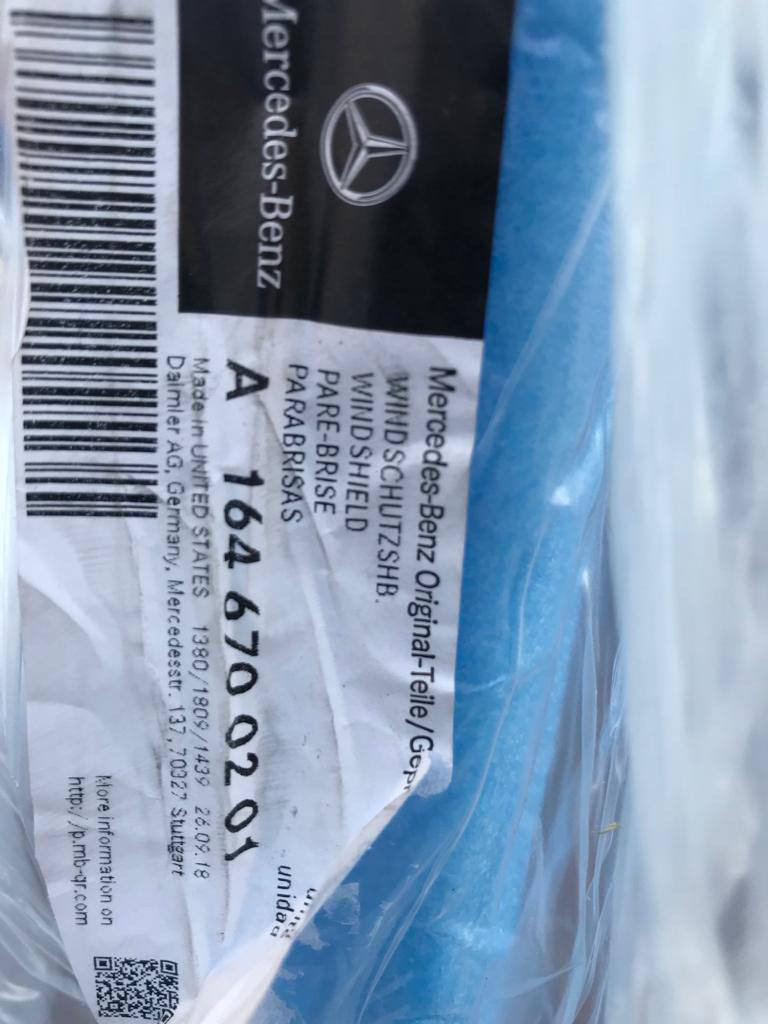 A1646700201 Стекло ветровое Mercedes | Запчасти на DRIVE2
