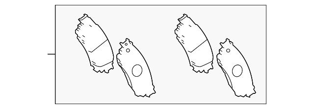 0446610010 Комплект тормозных колодок. Задняя ось TOYOTA LEXUS ...