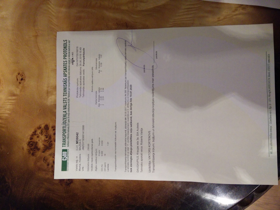 Получил номера, тех-осмотр — Mazda 6 (1G) GG, 2,3 л, 2007 года ...