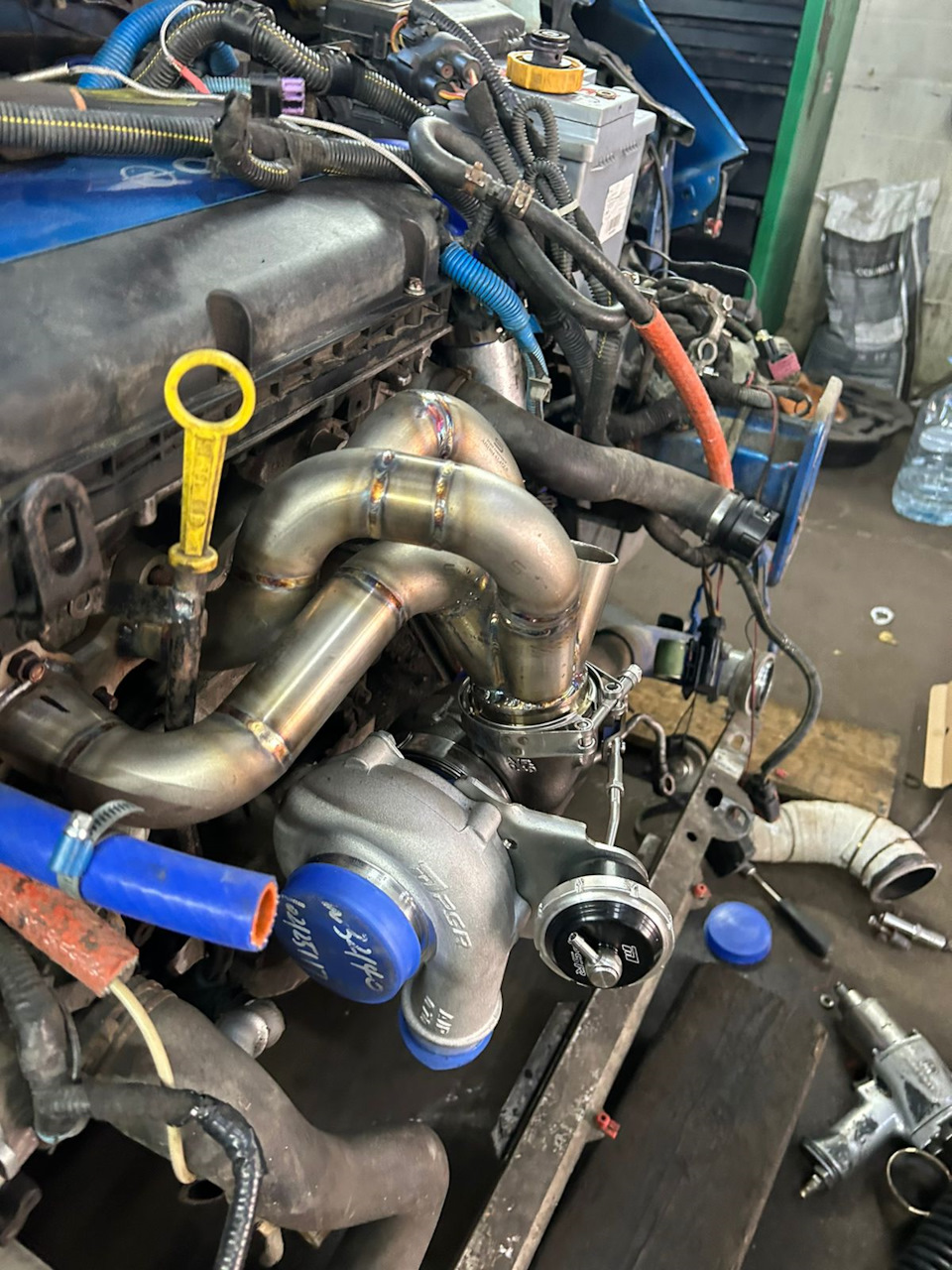 Pulsar g25-550 0.49ar + Custom Manifold z16ler Opel Corsa OPC ч.4 ...