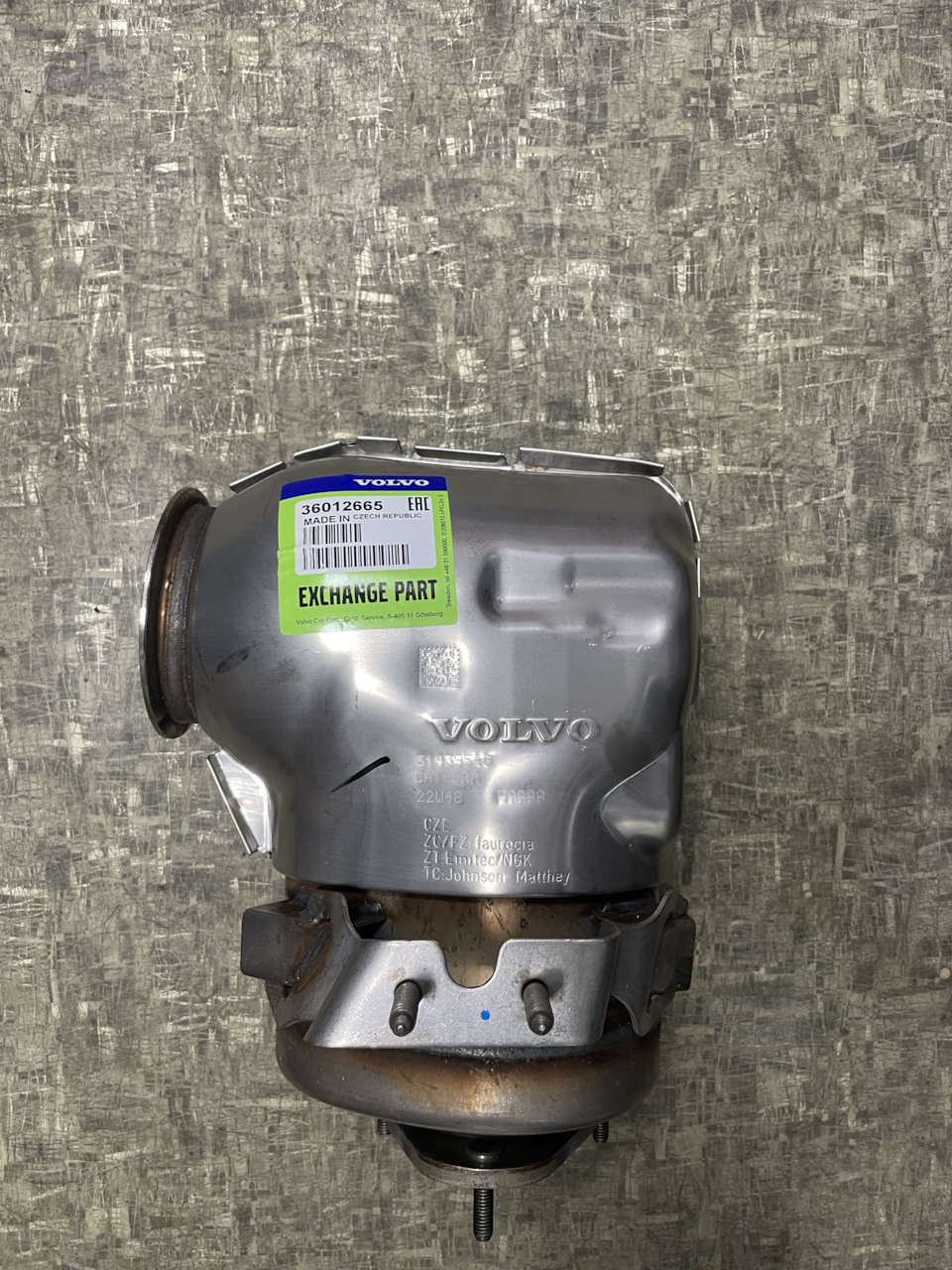 36012665 Каталитический нейтрализатор Volvo | Запчасти на DRIVE2
