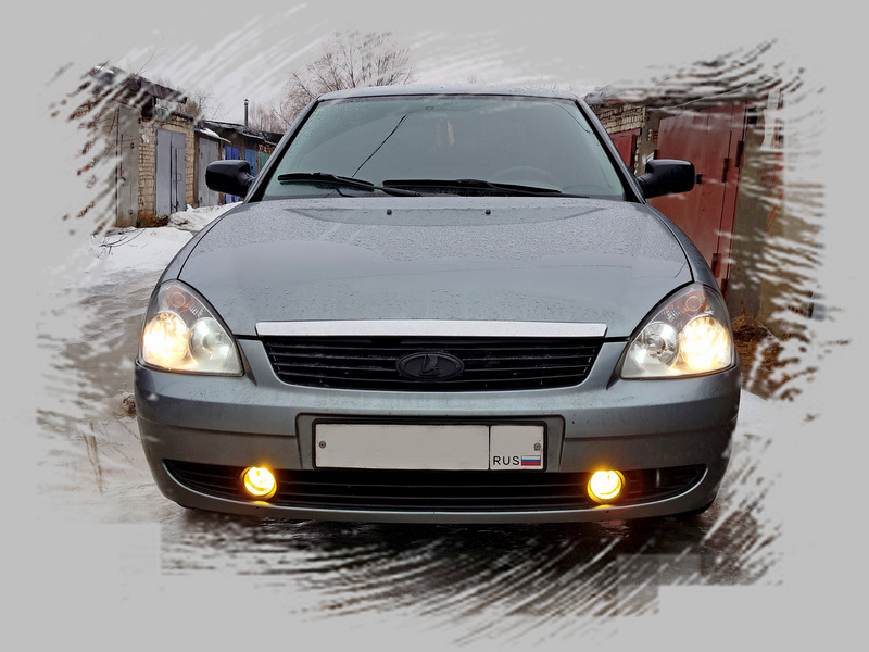 Установка ПТФ — Lada Приора хэтчбек, 1,6 л, 2008 года | своими руками ...