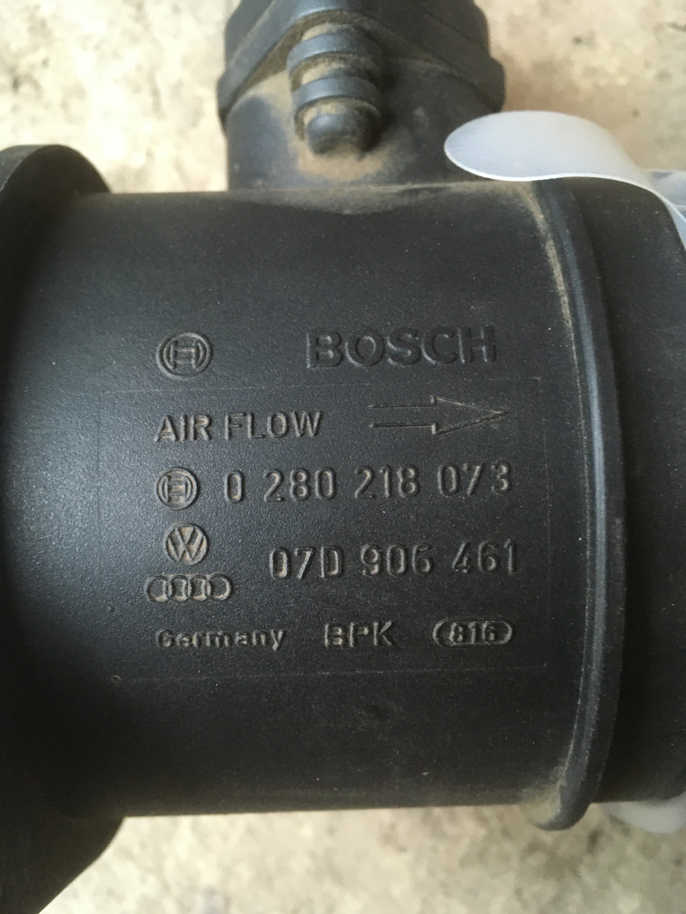 07D906461 Расходомер воздуха / AUDI A-3, TT VW EOS, Golf-IV, Passat-V ...