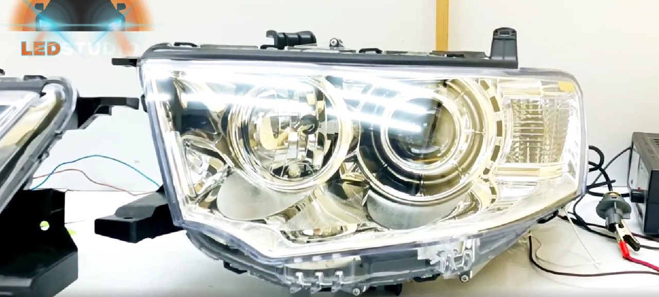 Led комплект фар для Mitsubishi Pajero Sport — Ledstudio на DRIVE2