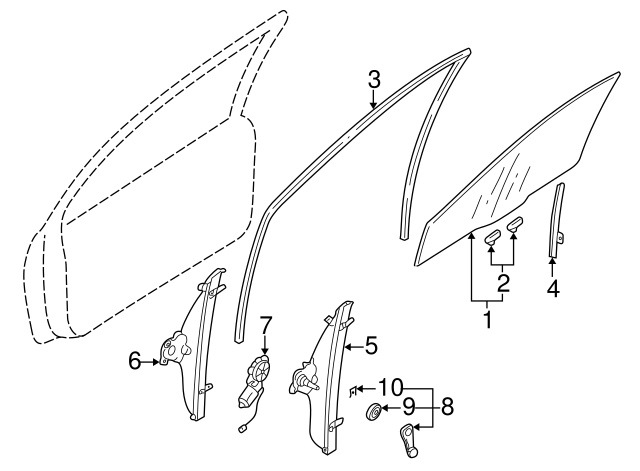 MR523996 Кронштейн крепления стекла двери Mitsubishi | Запчасти на DRIVE2