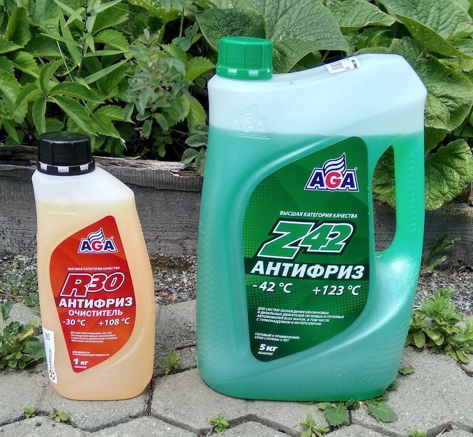 Антифриз AGA Z42 Промывка R30 — Hyundai Solaris (1G), 1,4 л, 2011 года | плановое ТО | DRIVE2