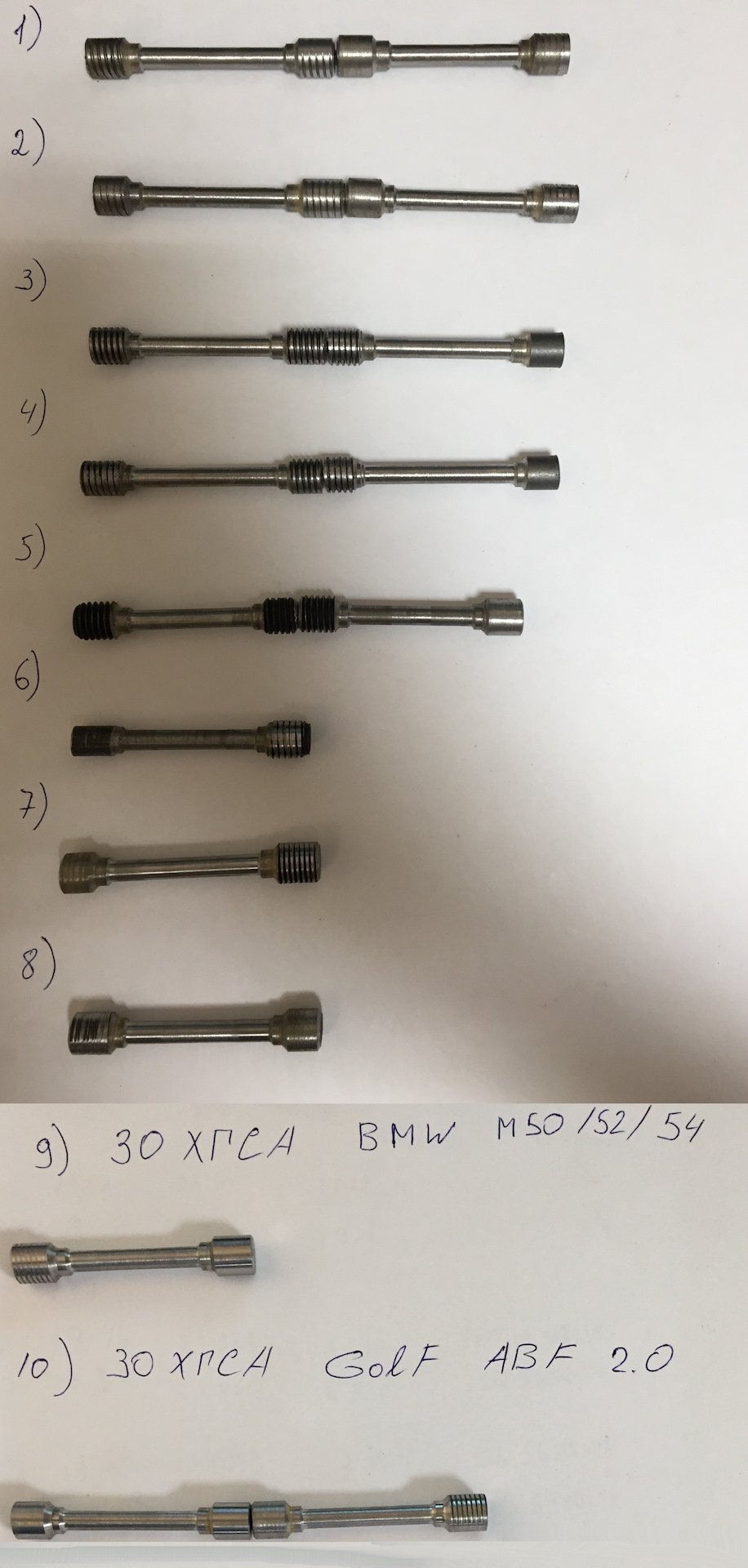 Прочность болтов ГБЦ TOYTA(2JZ-GTE; 3UZ-FE);VOLVO; FORD; CITROEN ...