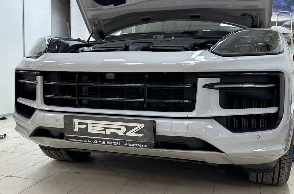 Установка защитных сеток и оклейка бампера на Porsche Cayenne III — FERZ-Design на DRIVE2