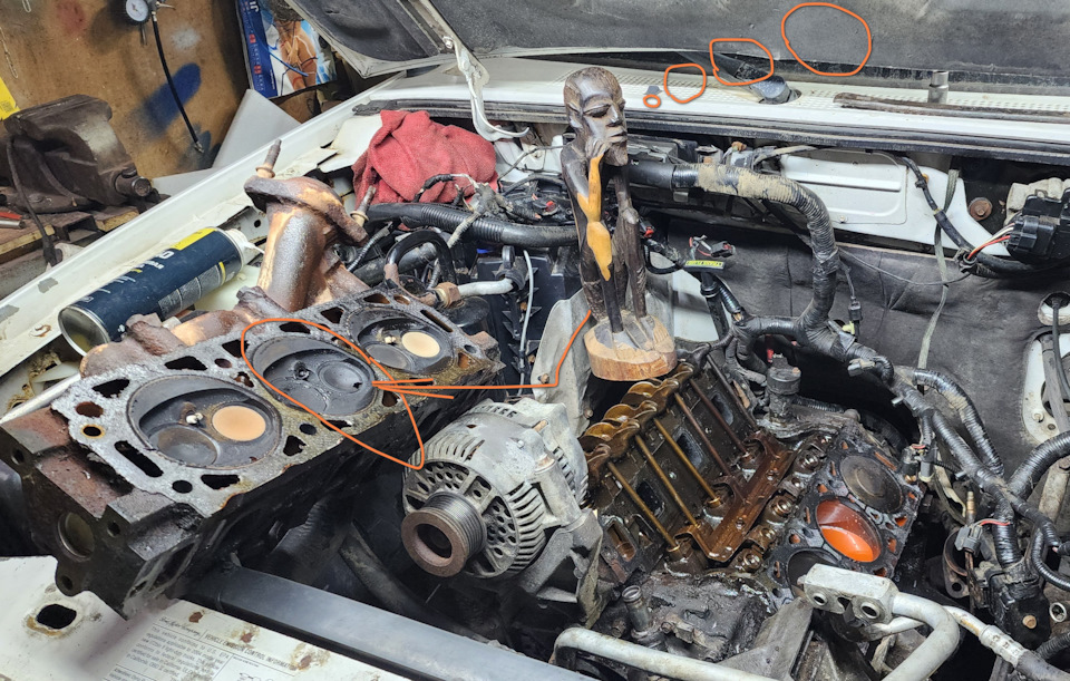 Разбор мотора, Ford Vulcan V6 3.0 пока верх. ч1 — Ford Ranger NA (3G ...