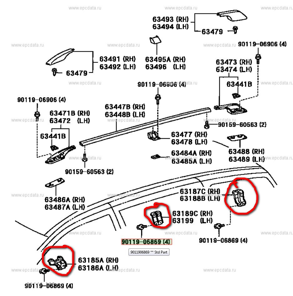 9011906869 Болт TOYOTA LEXUS | Запчасти на DRIVE2