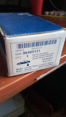 96405131 Колодки тормозные дисковые задние / Chevrolet Lacettti 03~ GM ...