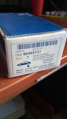96405131 Колодки тормозные дисковые задние / Chevrolet Lacettti 03~ GM ...