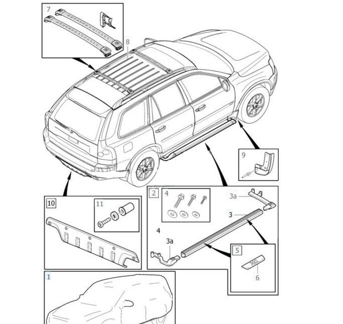 Вопрос к тем у кого стоят штатные пороги как на фото — Volvo XC90 (1G ...