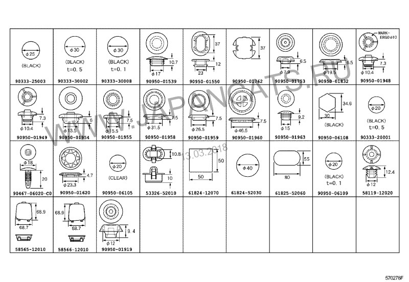 9095001620 КЛИПСА КРЕПЕЖНАЯ 210 TOYOTA LEXUS | Запчасти на DRIVE2