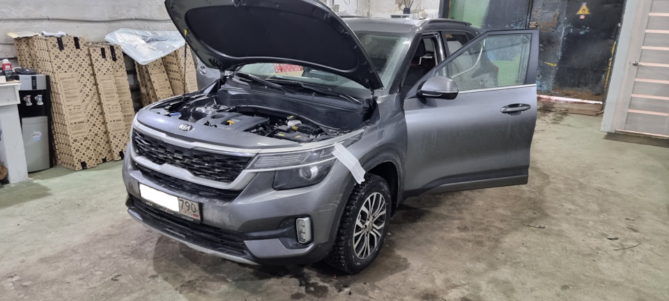 Kia Seltos — установка штатного переднего парктроника — URS-Tuning на ...