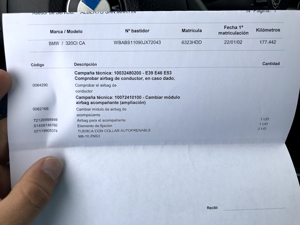 Заменил подушку безопасности… да не ту — BMW 3 series Convertible (E46 ...