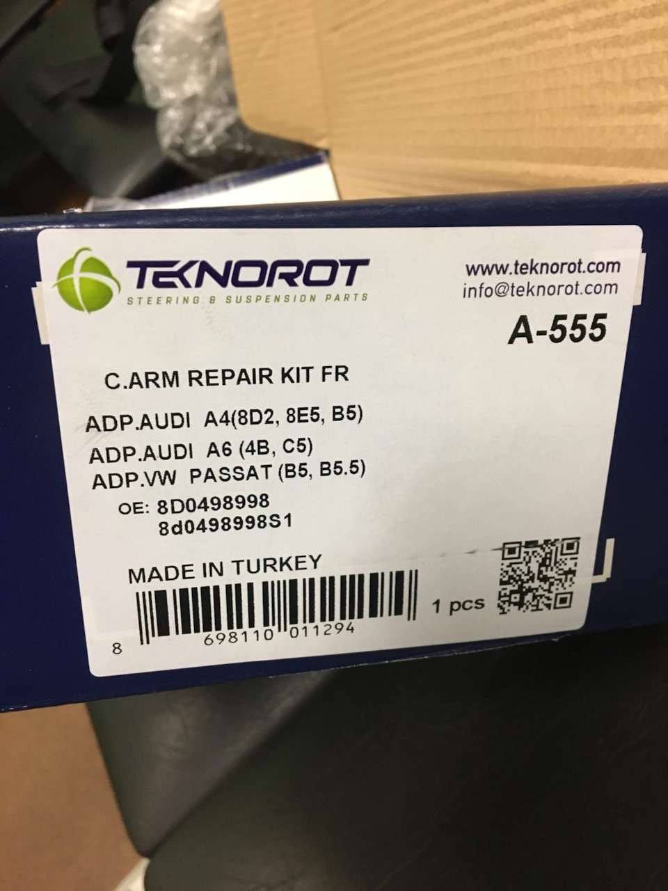 Teknorot A-555 Комплект рычагов передней подвески — Volkswagen Passat B5, 1,8 л, 1998 года ...