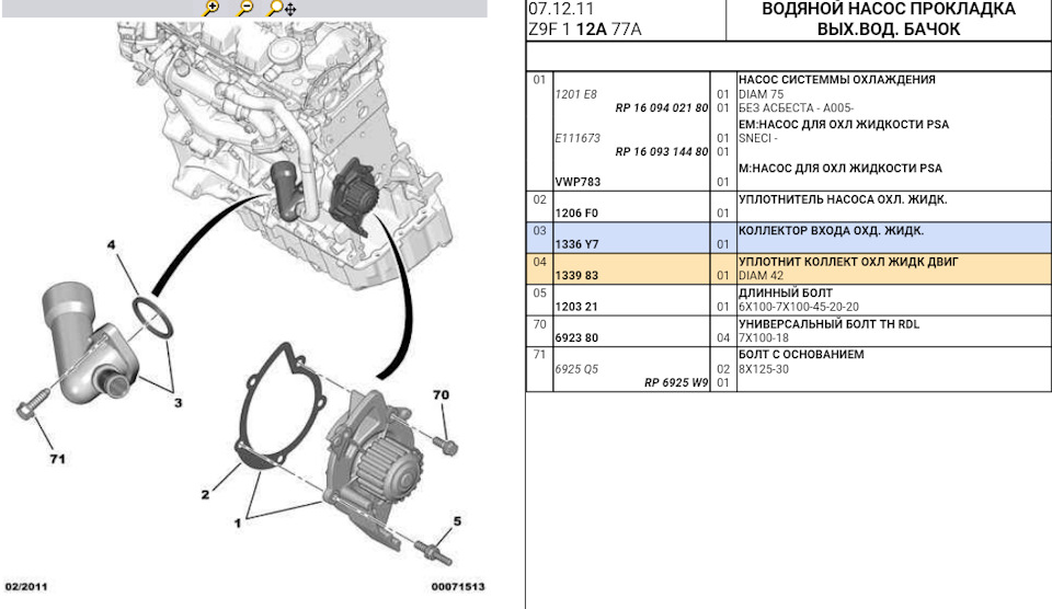 Корпус термостата 1336 Y7 — Peugeot 607, 2 л, 2007 года | запчасти | DRIVE2