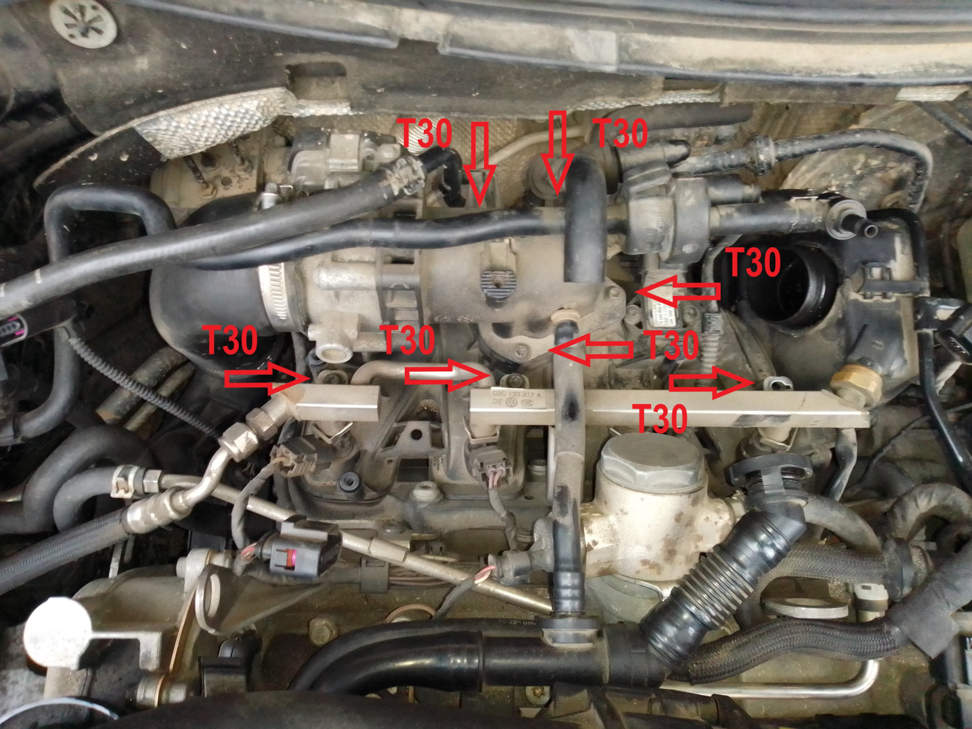 Снимаем бензиновые форсунки на VW Passat Ecofuel (1.4 CDGA ...