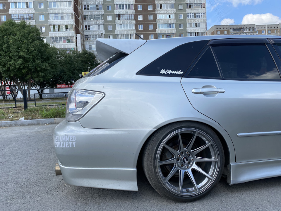 Fitting of WIDE ELIXIR spoiler for Lexus is300 sportcross… — Toyota ...