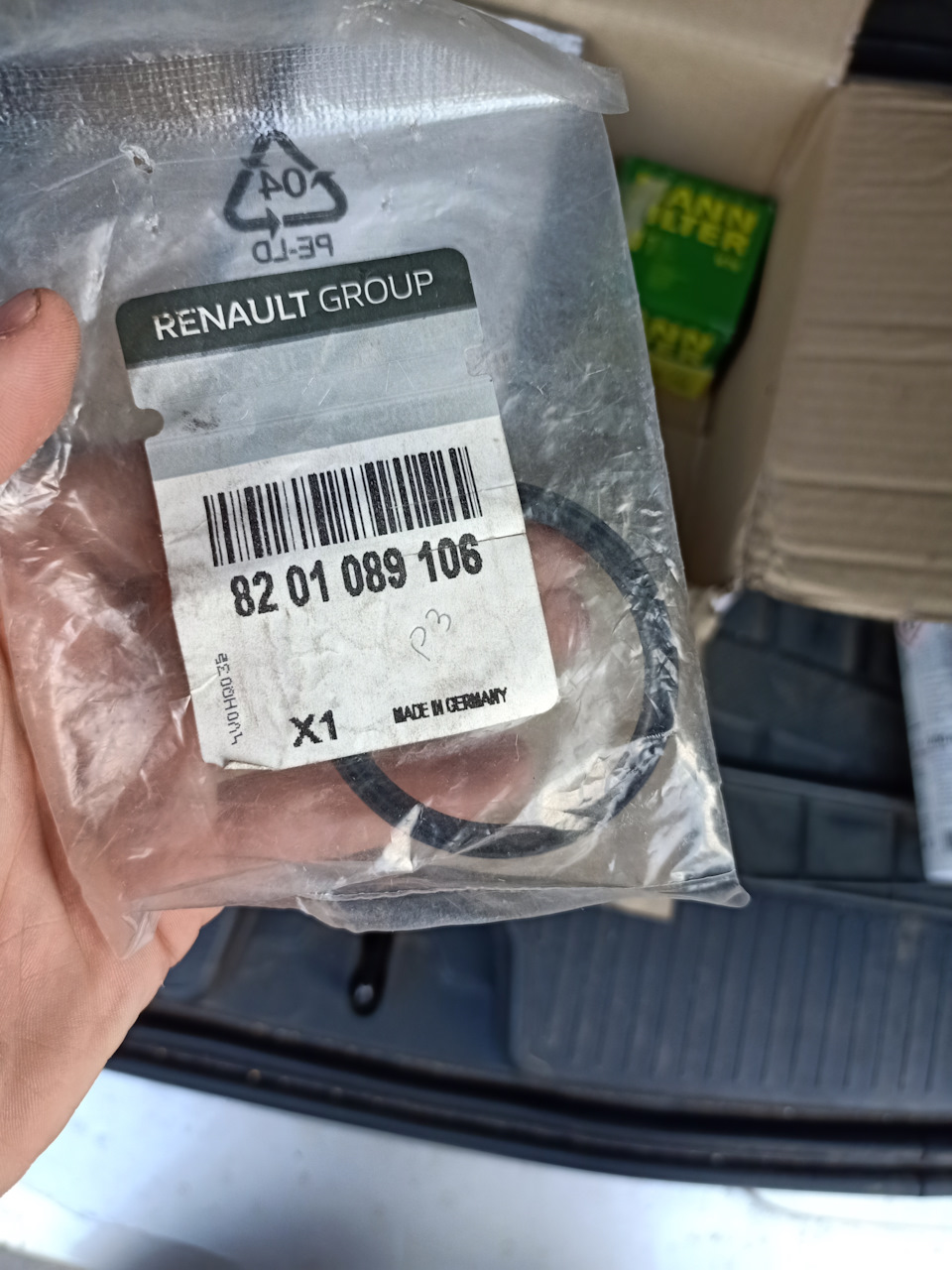 8201089106 Прокладка воздушного патрубка (рез) RENAULT | Запчасти на DRIVE2