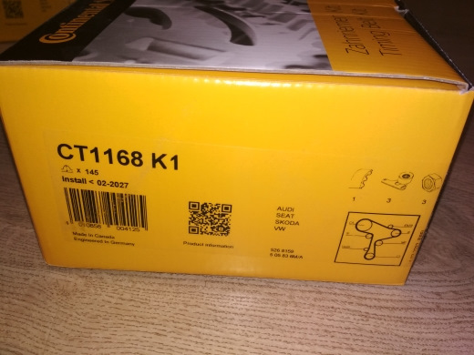 12. Continental CT1168WP1 — комплект ГРМ с помпой (из "польской ...