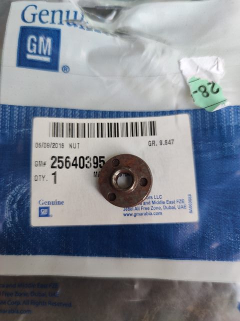 25640395 NUT, METAL GM | Запчасти на DRIVE2