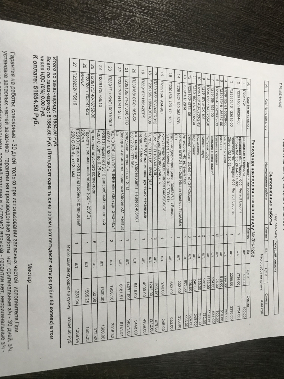 Поменял прокладку бл&ять… — Renault Safrane, 3 л, 1993 года | своими ...