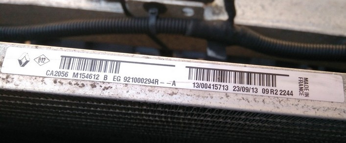 921000294R Радиатор кондиционера RENAULT | Запчасти на DRIVE2