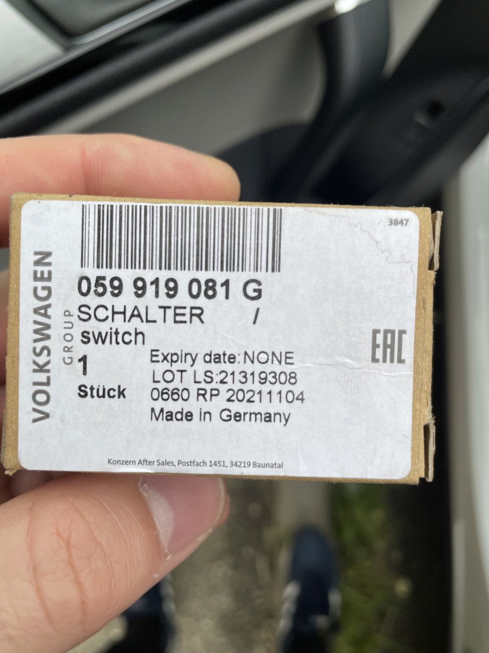 059919081G Датчик давления масла VAG | Запчасти на DRIVE2