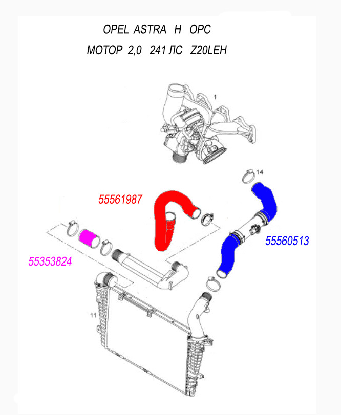 Патрубки интеркулера Opel Astra H OPC — Salers-technology на DRIVE2