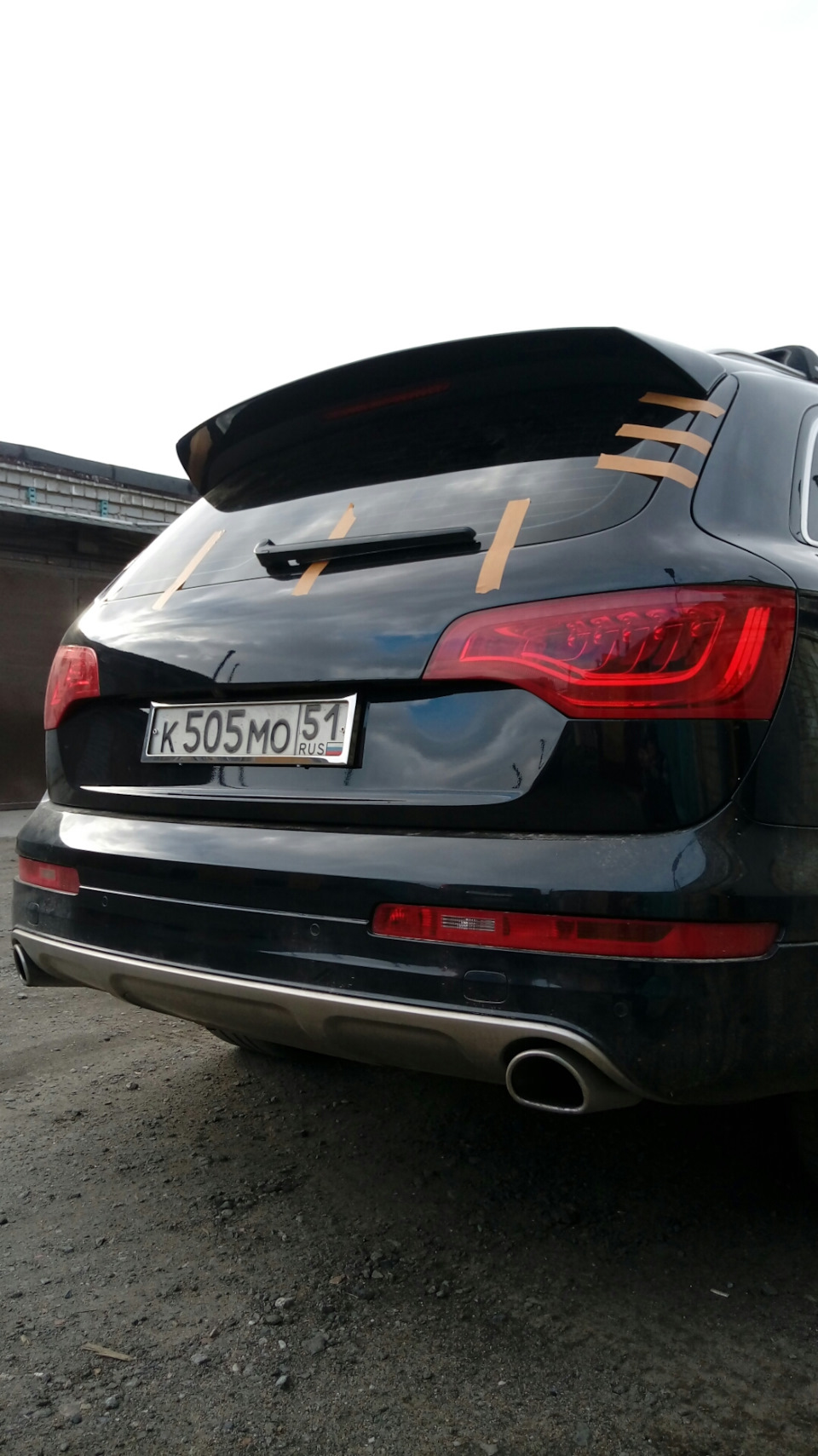 Крышка багажника от рестайлинга на месте. — Audi Q7 (1G), 3,6 л, 2007 ...