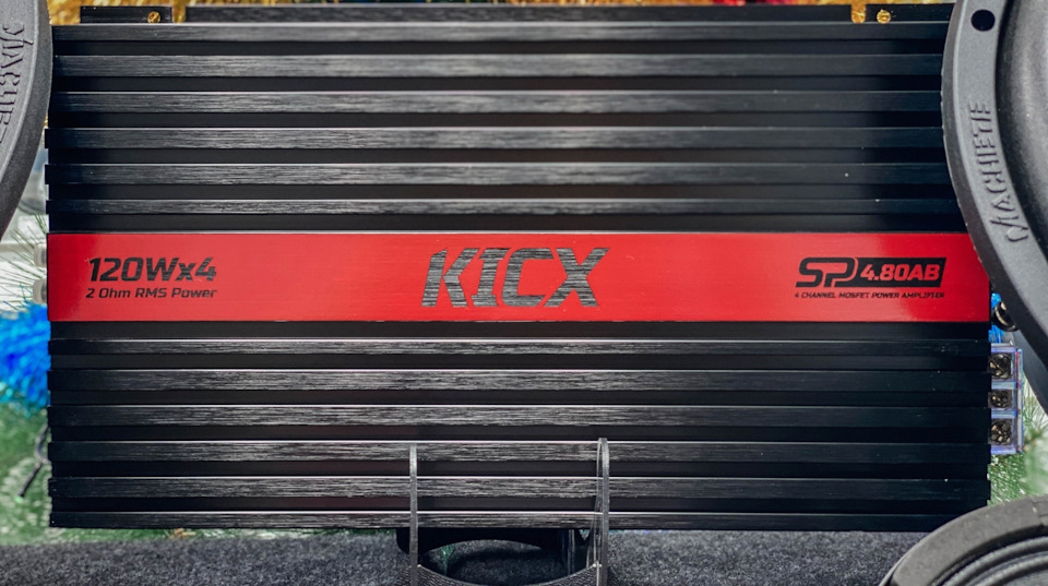 Четырех канальный усилитель KICX SP 4.80 AB — Lada Приора седан, 1,6 л, 2007 года | автозвук ...