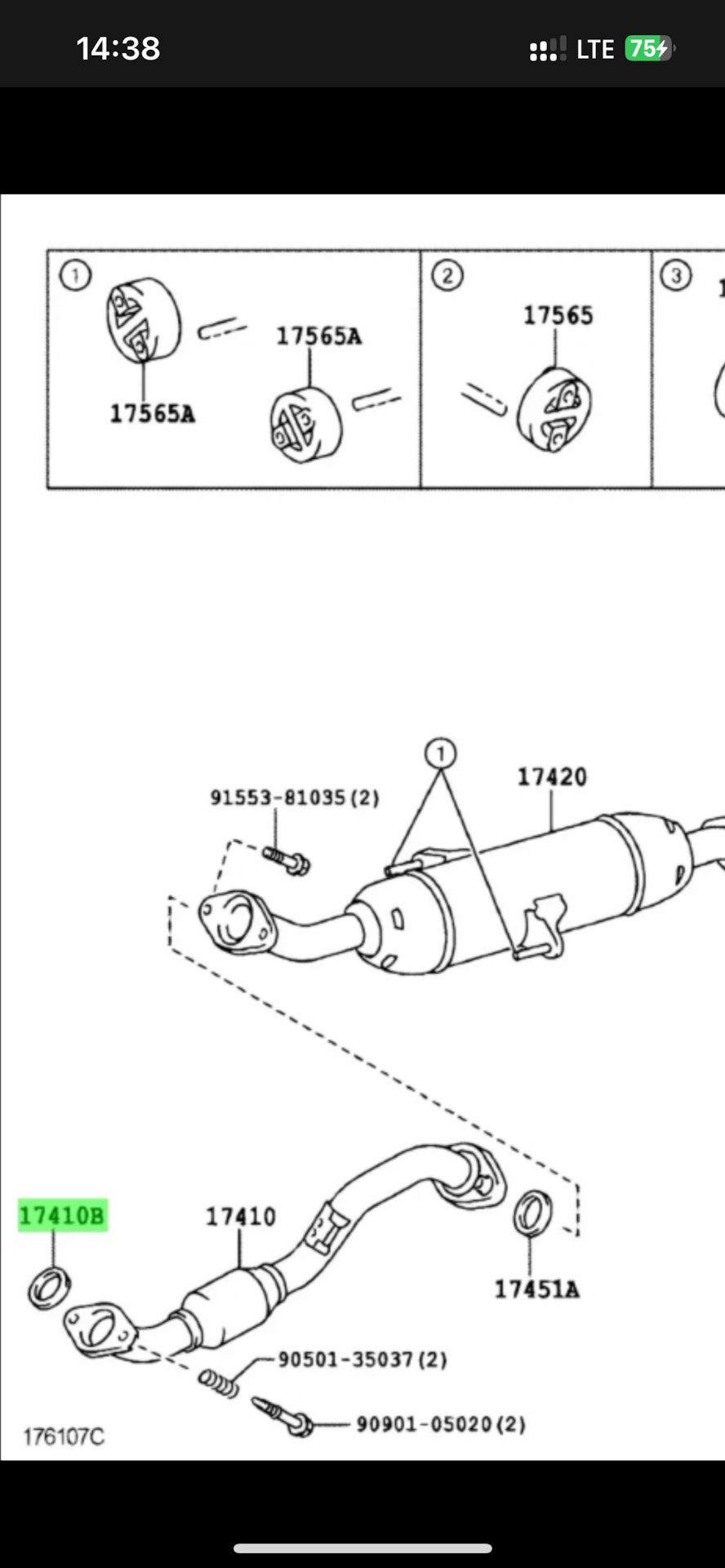 9090105020 Болт крепежный приемной трубы глушителя TOYOTA TOYOTA LEXUS ...