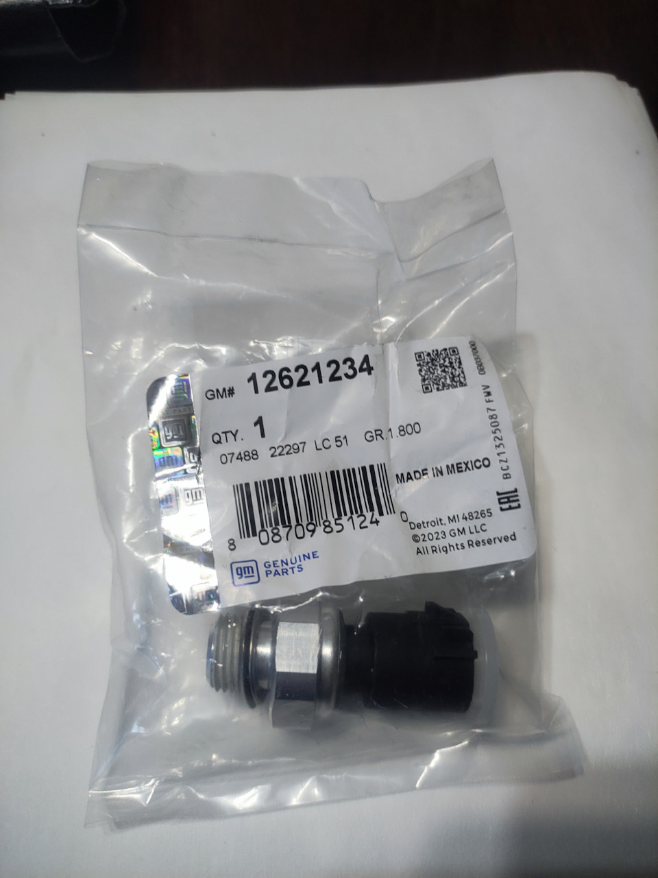 12621234 Датчик давления масла в двигателе GM | Запчасти на DRIVE2
