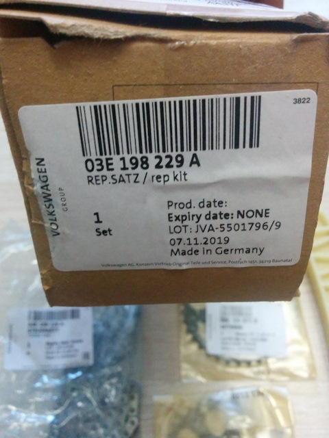03E198229A Комплект замены цепи ГРМ / SEAT SKODA Fabia, Roomster VW ...