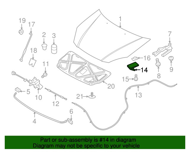8118034000RY РУКОЯТКА ОТКРЫВАНИЯ КАПОТА KIA HYUNDAI | Запчасти на DRIVE2