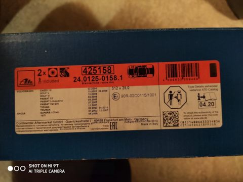 24012501581 Тормозной диск ATE | Запчасти на DRIVE2